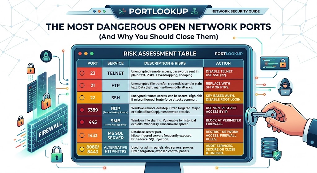 The Most Dangerous Open Ports (And Why You Should Close Them) — Port Lookup